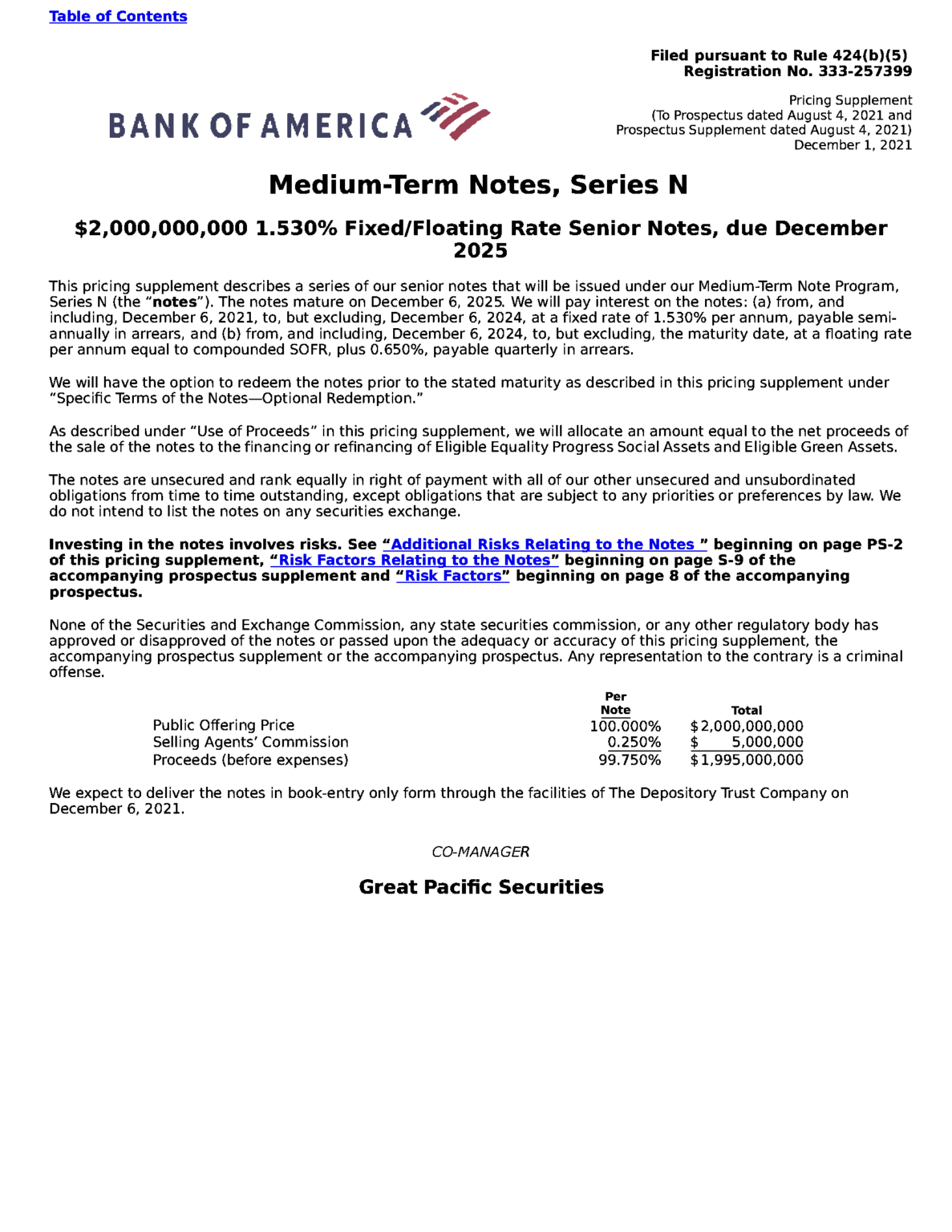 GPS Co-Manages a $2 Billion Bank of America Transaction - Great Pacific ...